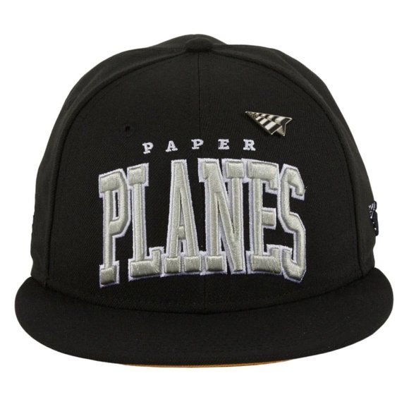 Paper Plane | Accessories | Paper Plane Vol 2 Fitted Hat Cap With Pin Black Roc Nation Jayz ...